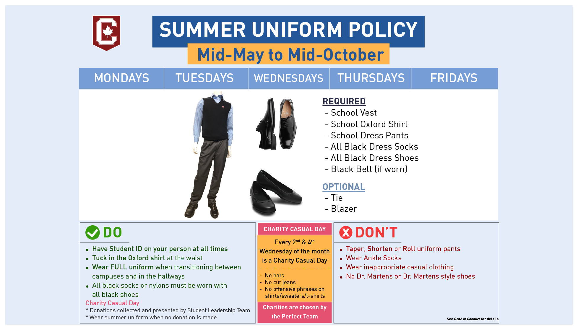 Uniforms and ID Card – Columbia International College