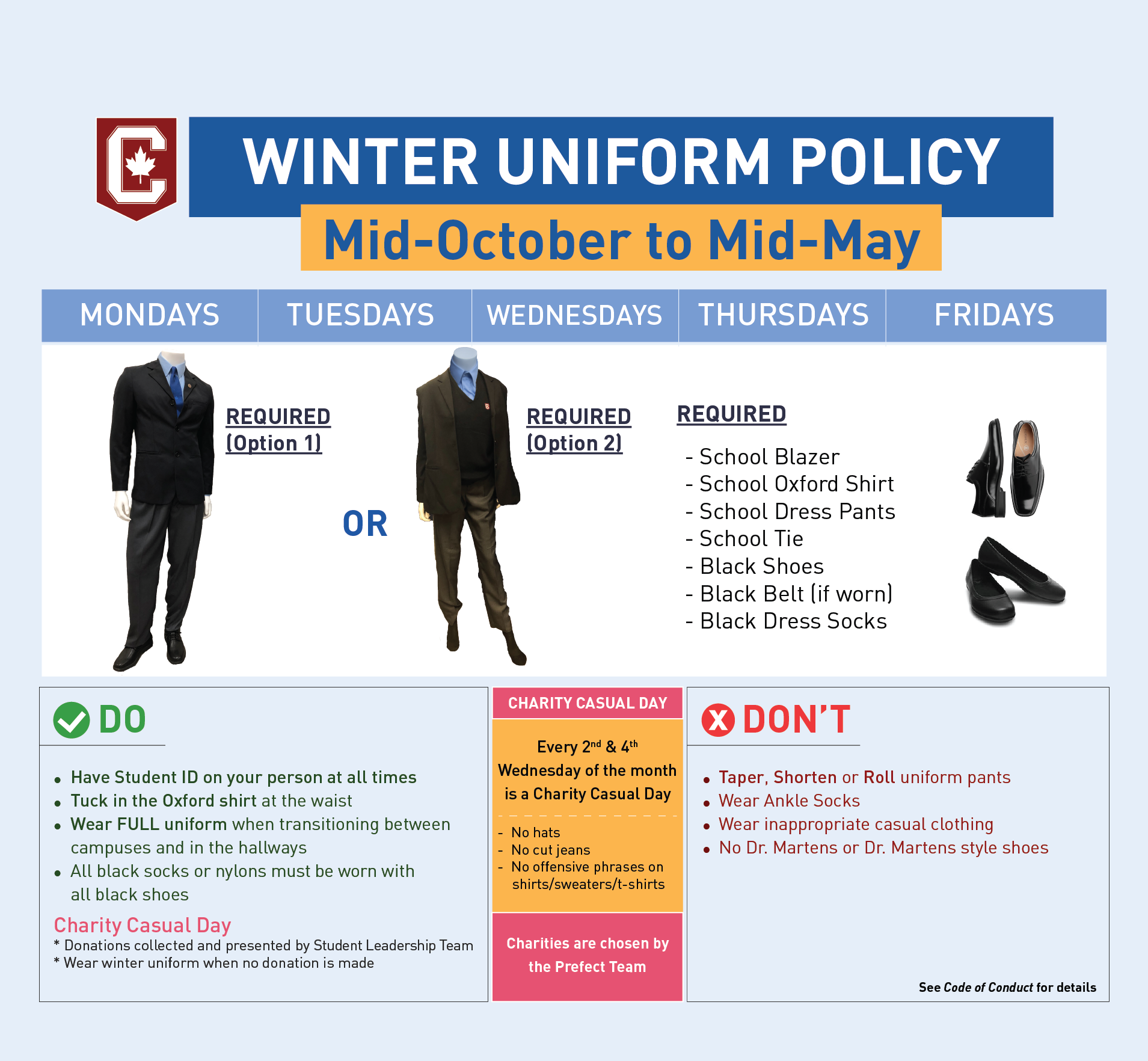 Uniforms and ID Card – Columbia International College